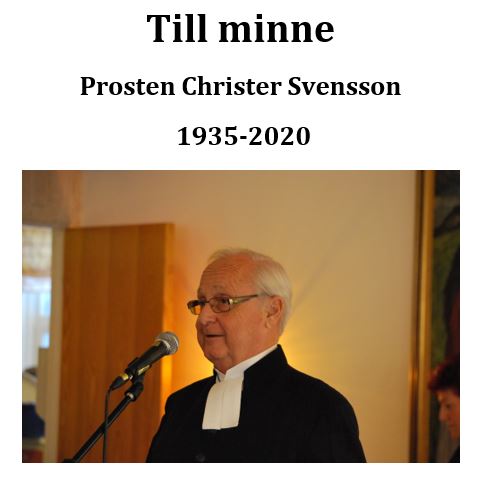 Till minne av prosten Christer Svensson - Älmhults församling
