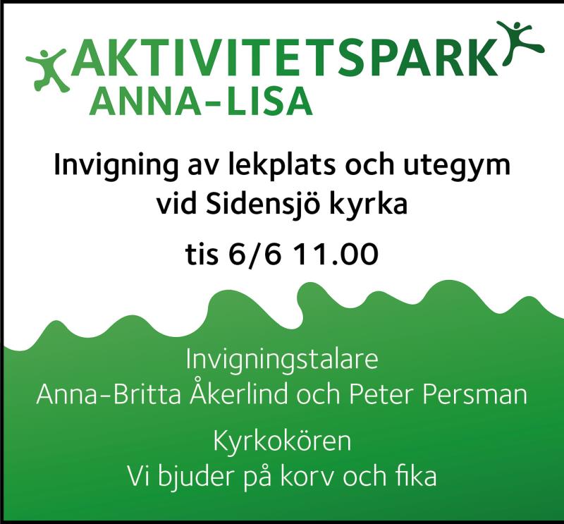 Invigning av lekplats och utegym vid Sidensjö kyrka - Örnsköldsviks ...