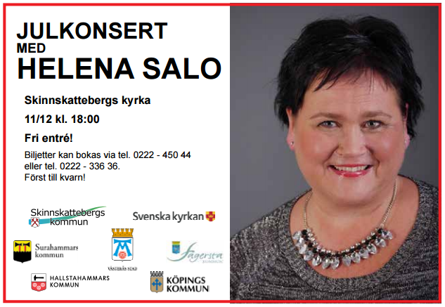 Konsert Helena Salo - Skinnskatteberg med Hed och Gunnilbo församling